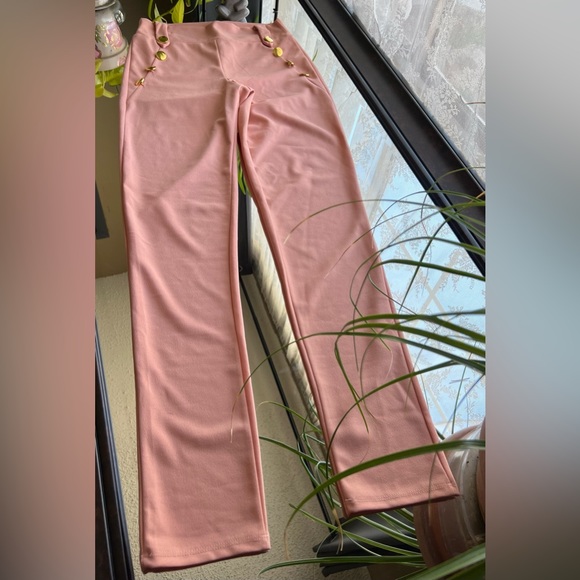 Event | Pants & Jumpsuits | Pink Gold Buttons Pants Mediumpantalon Rosa ...